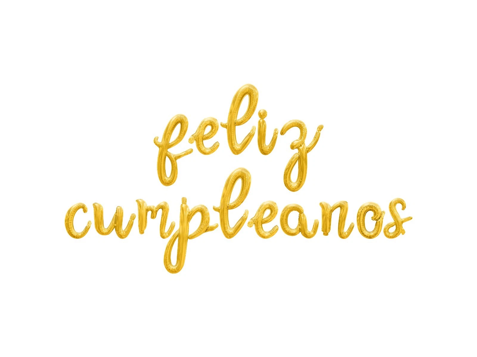 FELIZ CUMPLEANOS Cursive Letter Balloon Banner - DIY Birthday Party ...