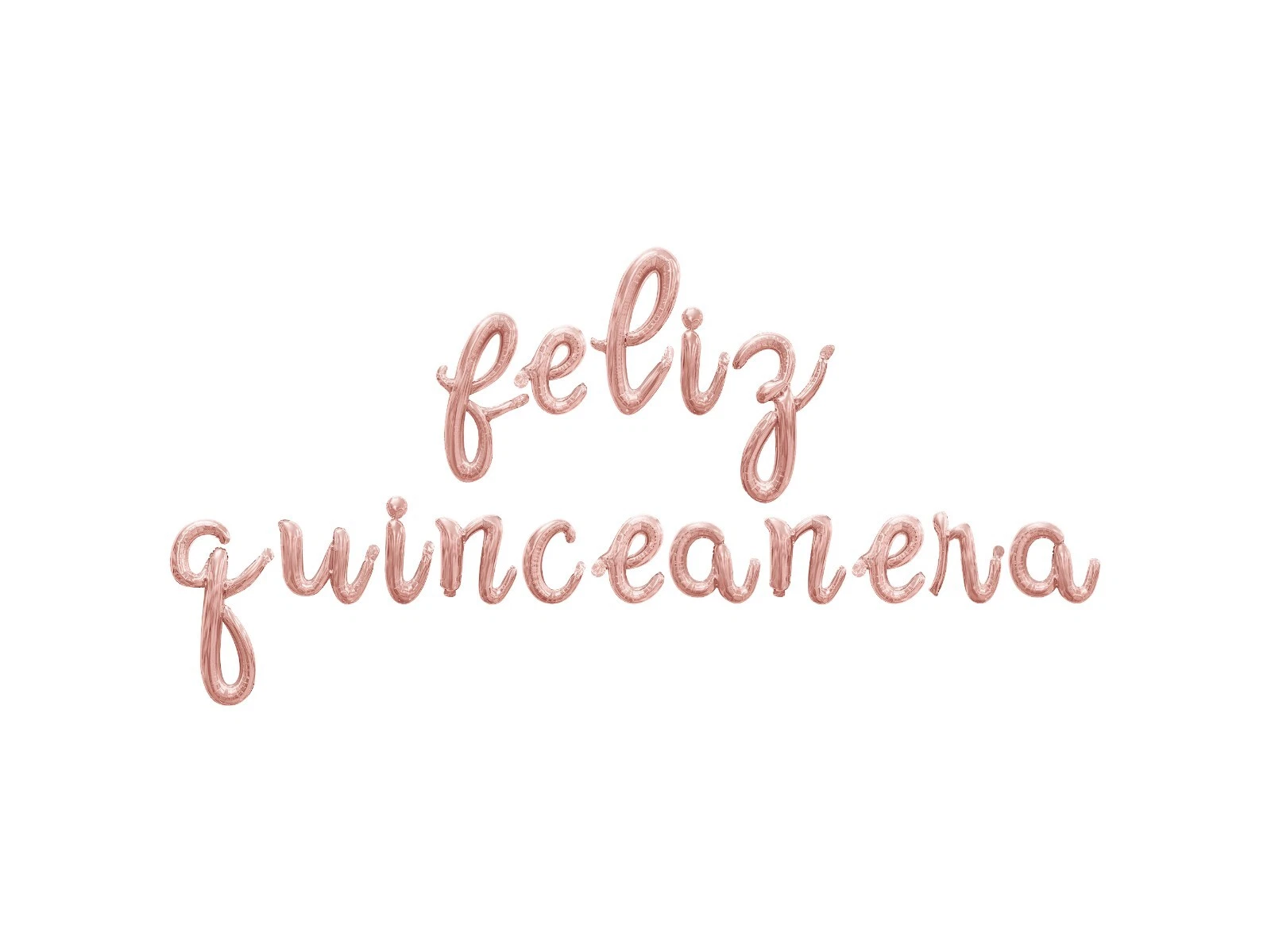 FELIZ QUINCEANERA Cursive Letter Balloon Banner - 15th Birthday Party ...