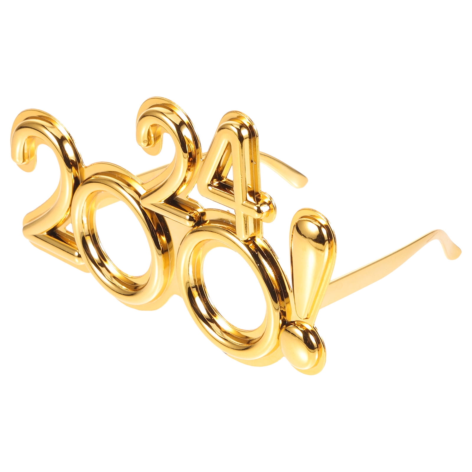 FELTECHELECTR 1 Pair New Year 2024 Golden Number Shape Party Eyeglasses ...