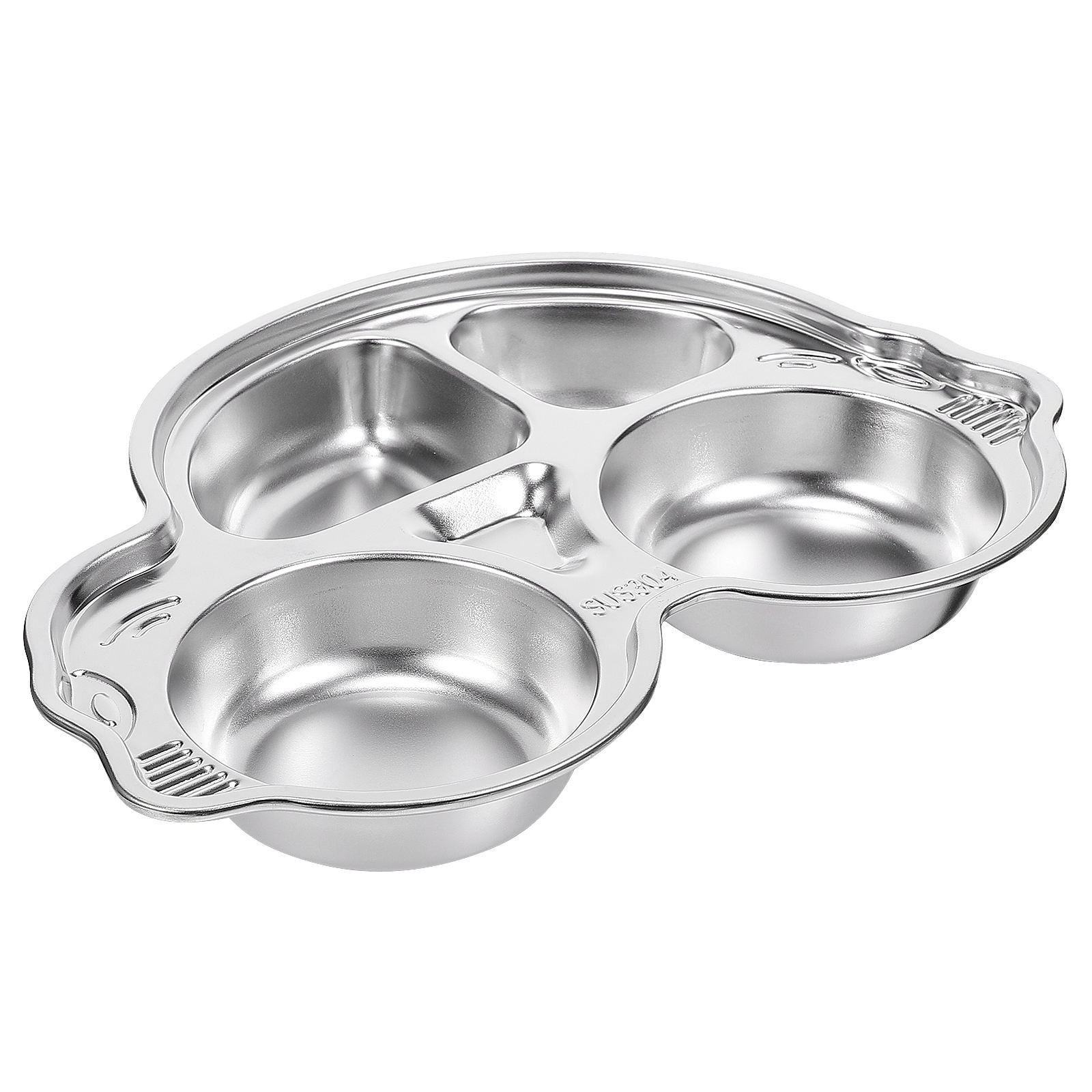 FELTECHELECTR 1 Pc Children Divided Plates in Stainless Steel 304 for ...