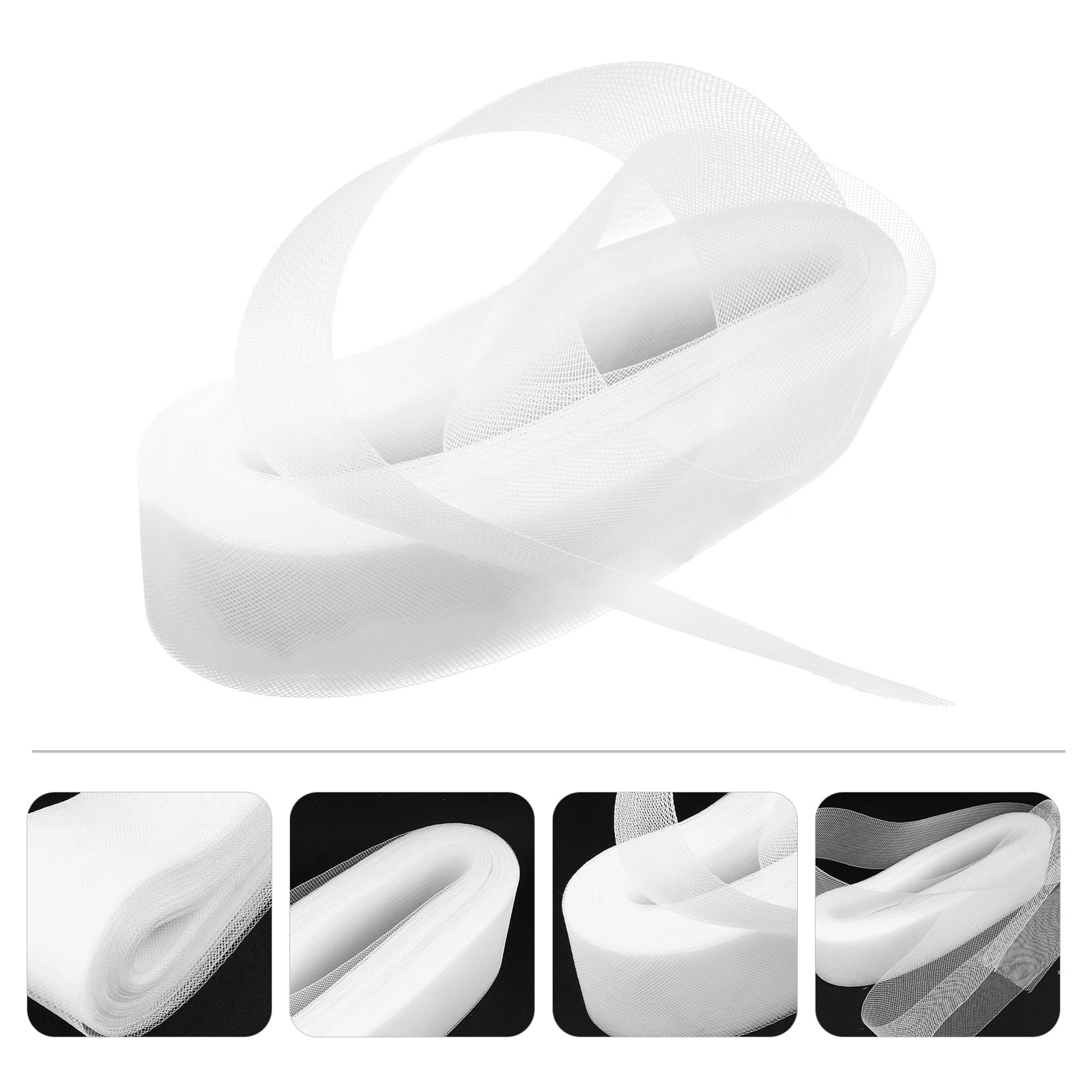 FELTECHELECTR 1 Roll Diy Yarn Material Polyester White for Costume ...