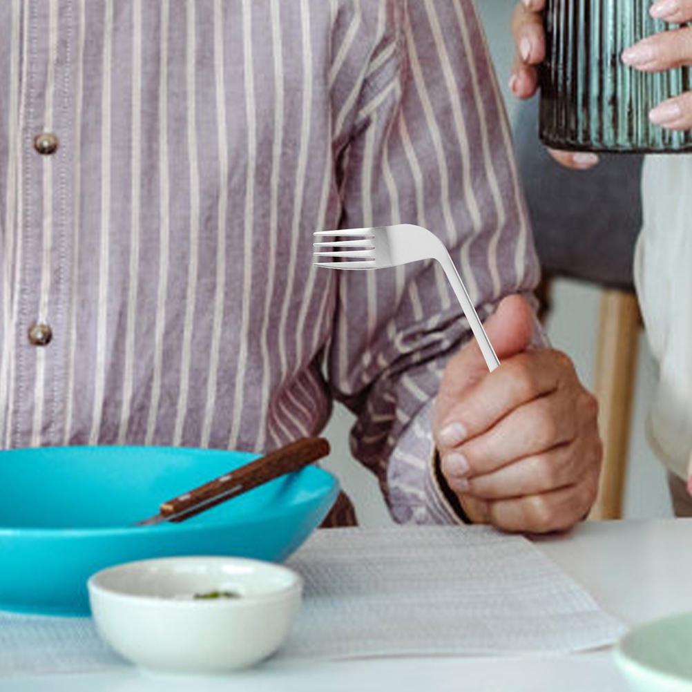 FELTECHELECTR 1 Set Adaptive Spoons Angled Fork Dining Utensils for ...