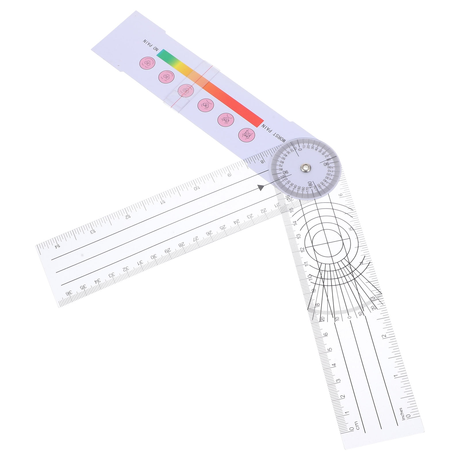 FELTECHELECTR 1 Set Goniometer Medical Angle Ruler for Measuring Angles ...