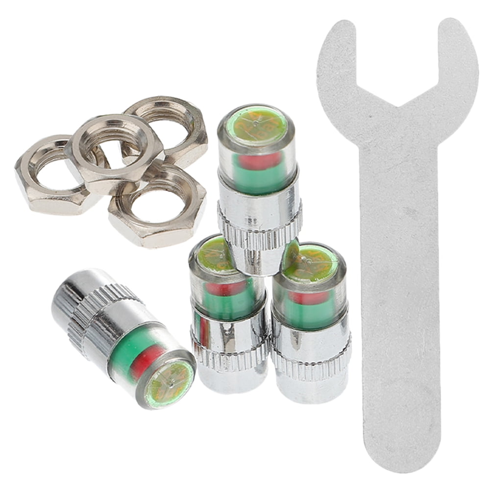 FELTECHELECTR 1 Set Metal Tire Pressure Monitor Caps for Automotive ...