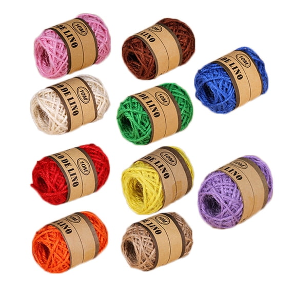 FELTECHELECTR Multi Colored Jute Rope Assorted Color For Diy 24 Rolls ...