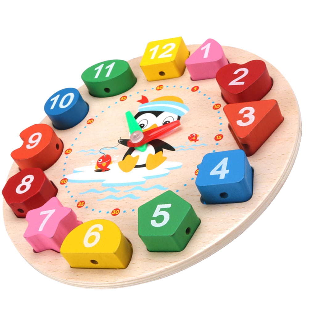 FELTECHELECTR 1 Set Toddler Teaching Clocks Time Learning Game For ...