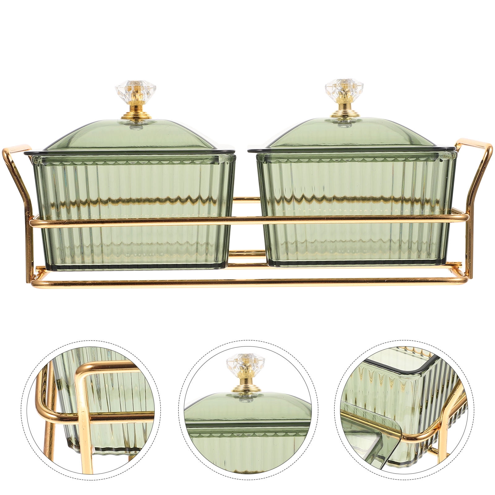 FELTECHELECTR Compartment Serving Tray Clear 1 Set 9.5In Snack Divided ...