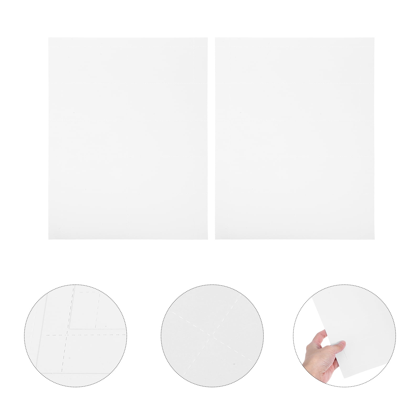 FELTECHELECTR 10 Sheets Perforated Card Stock Blank Business Cards ...