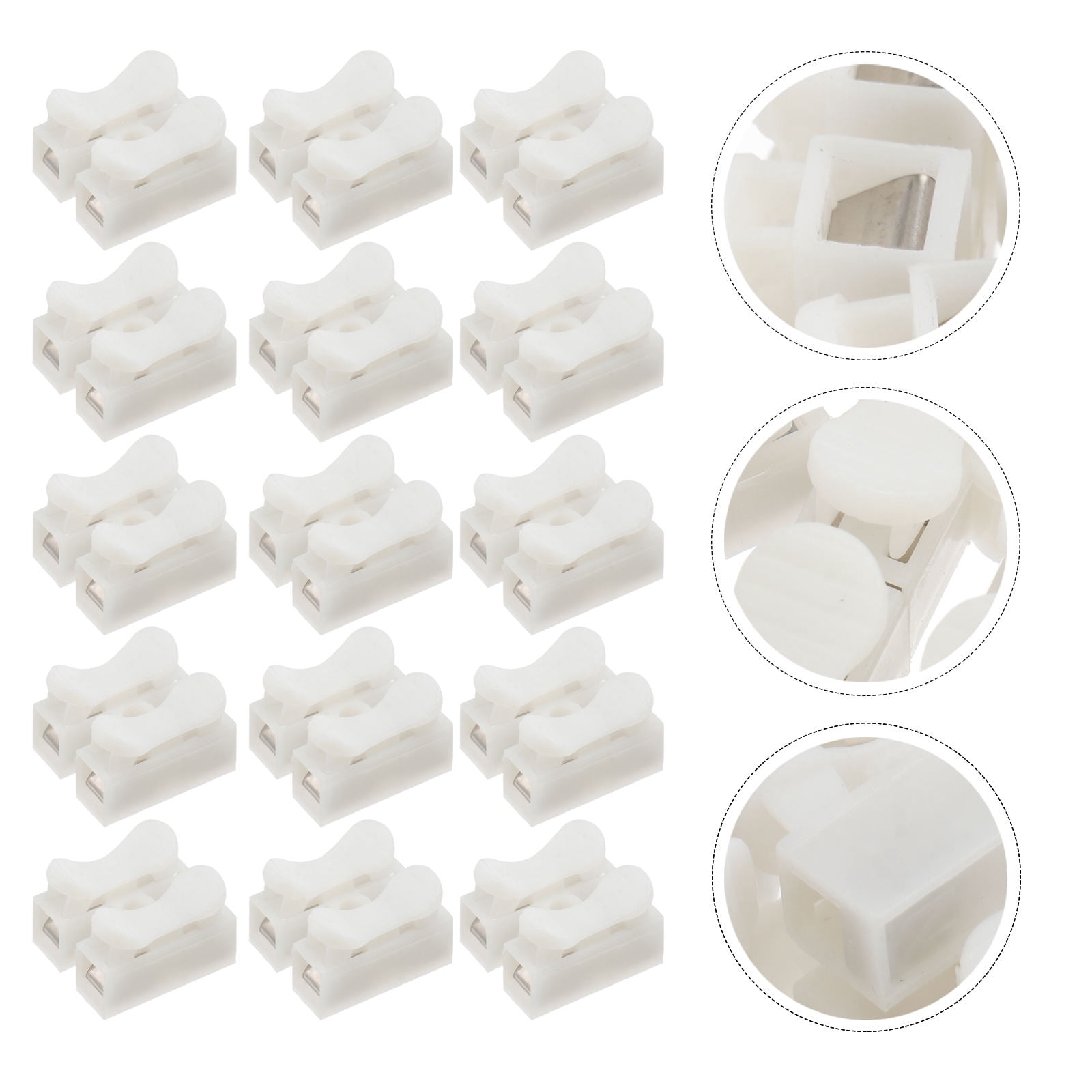 FELTECHELECTR 100Pack Cable Terminal Connectors White Dustproof and ...