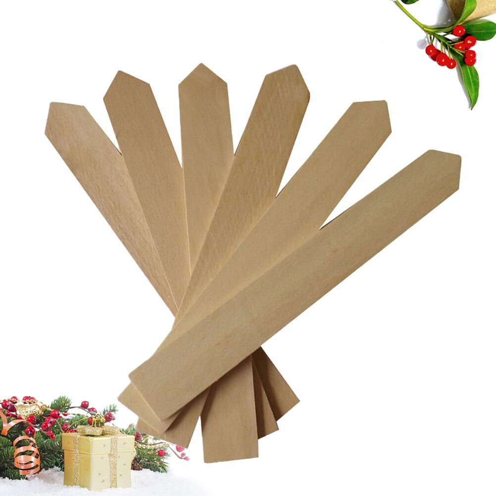FELTECHELECTR 100Pack Visible Marking Garden Plants Marker Khaki ...