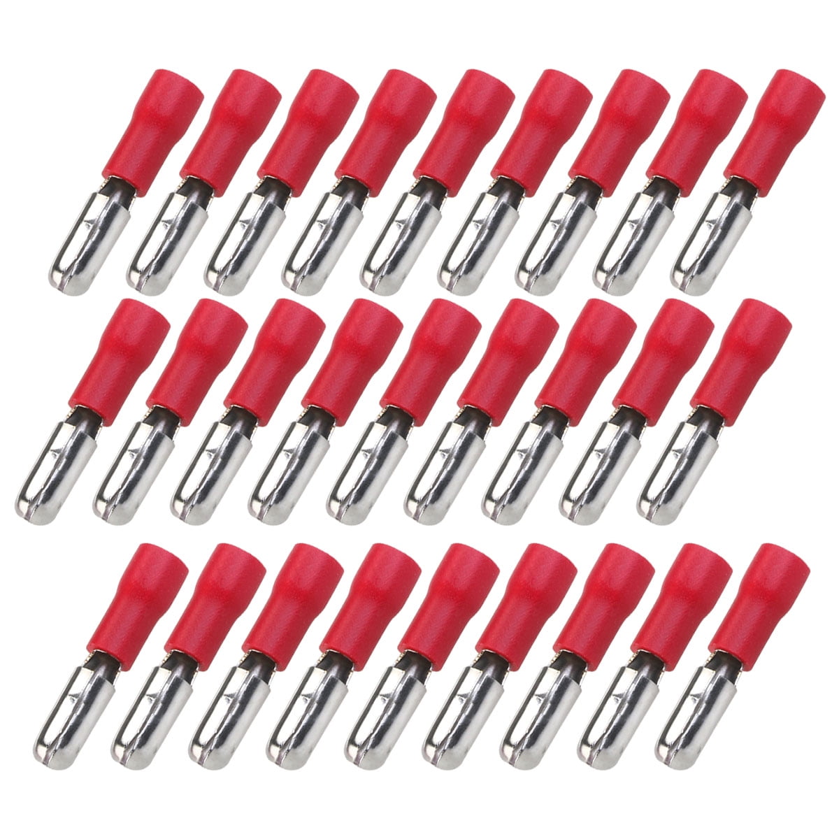 FELTECHELECTR Wire Electrical Crimp Connector Terminal Red 100Pcs 0.24 ...