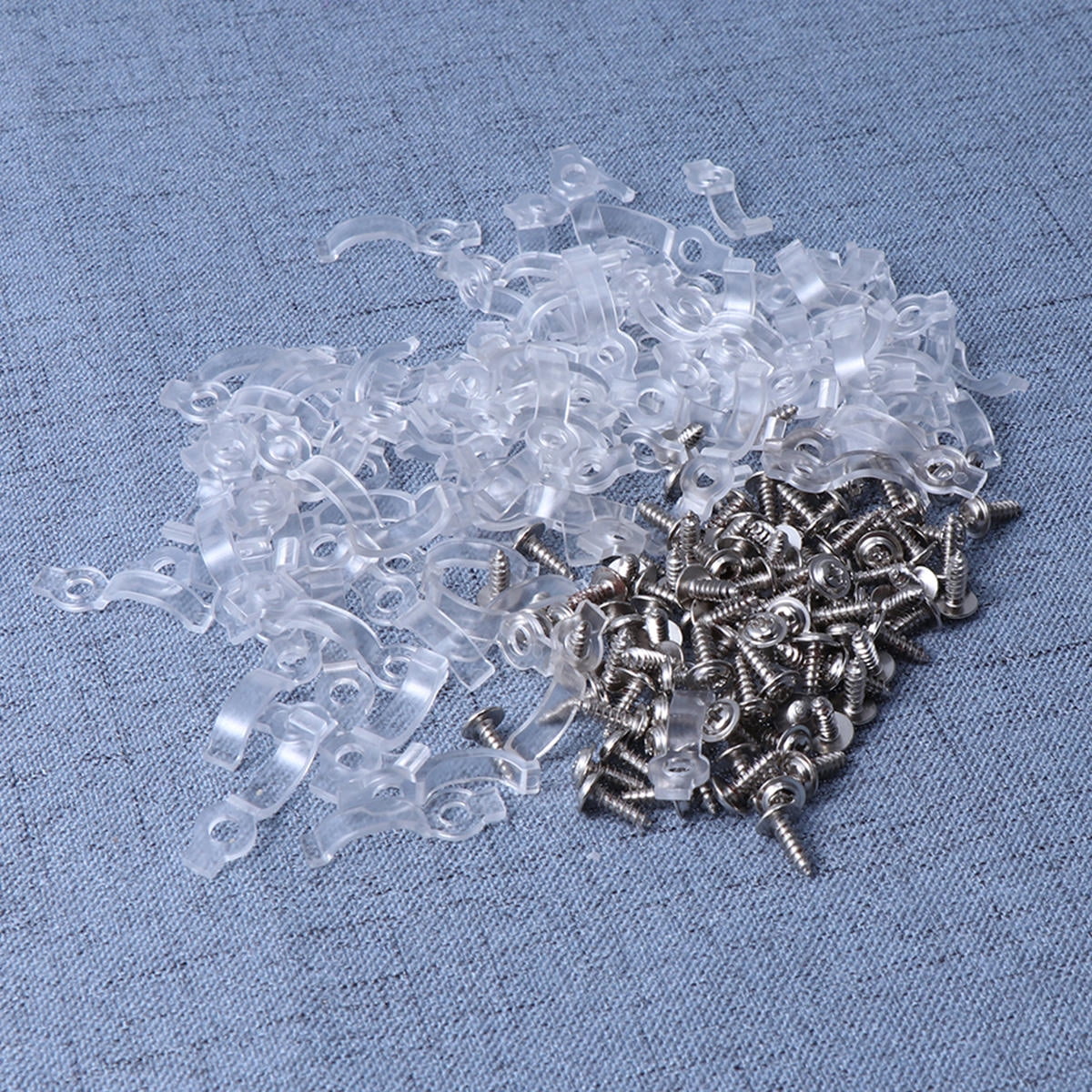 FELTECHELECTR 100Pcs Arc Shape Plastic Light Strip Clips for Led Strip ...