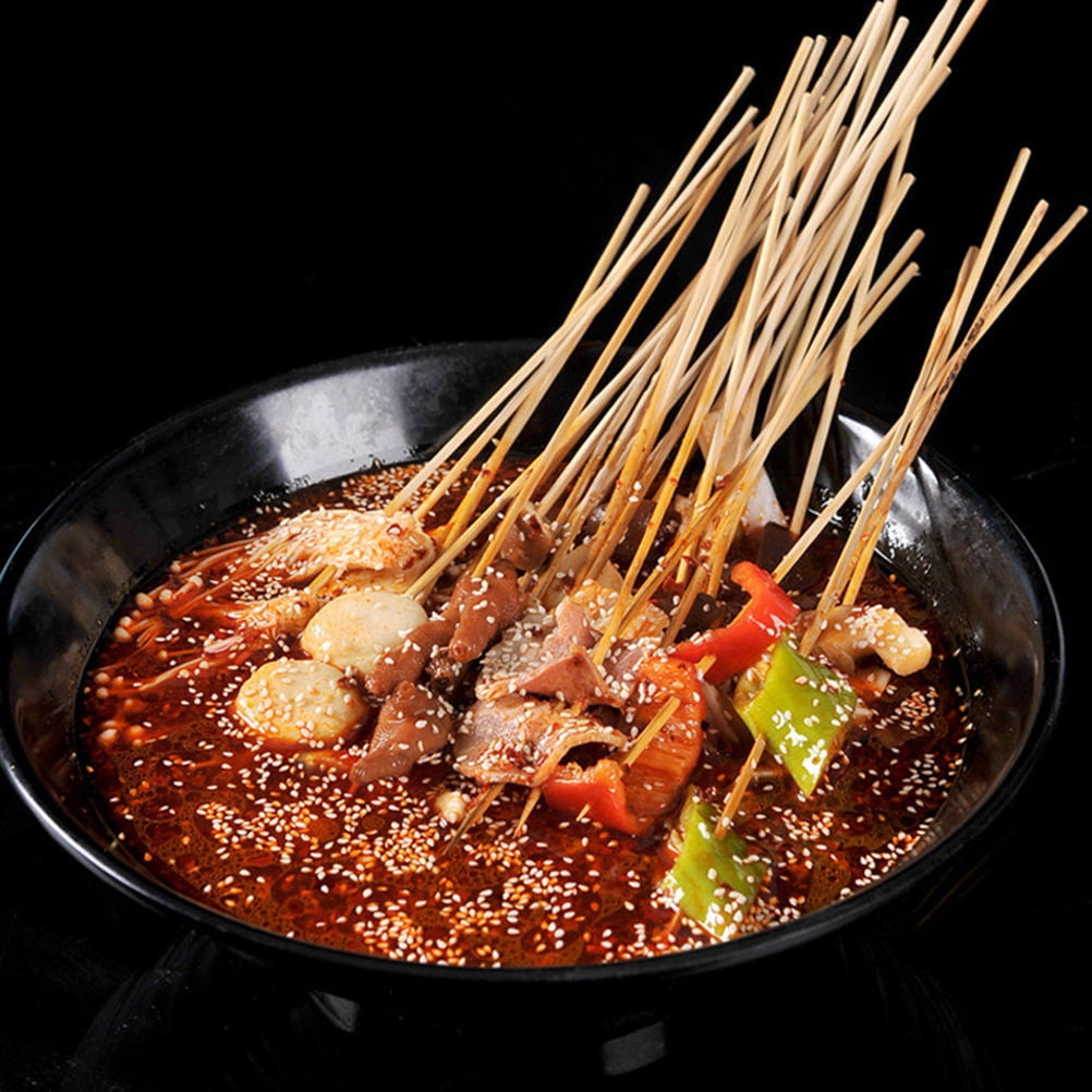 FELTECHELECTR 100Pcs Bamboo Paddle Skewers Sticks For Seafood And ...