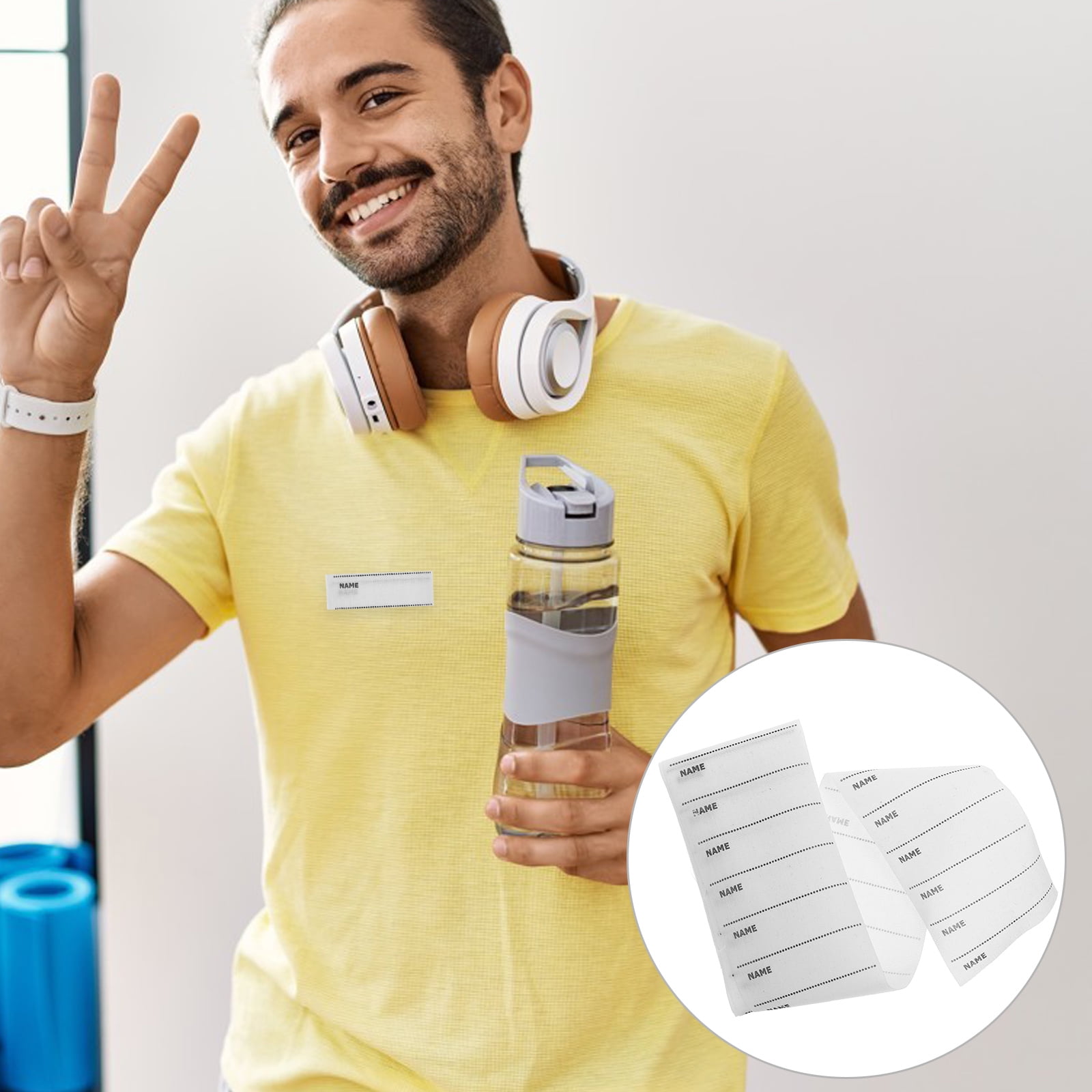 FELTECHELECTR 100Pcs Iron On Name Tags Clothing Non-Iron Labels for ...