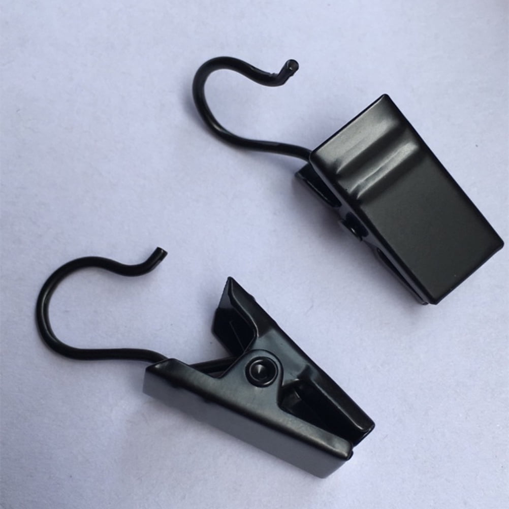 FELTECHELECTR 100Pcs Metal Shower Clips for Curtain Hanging Heavy ...