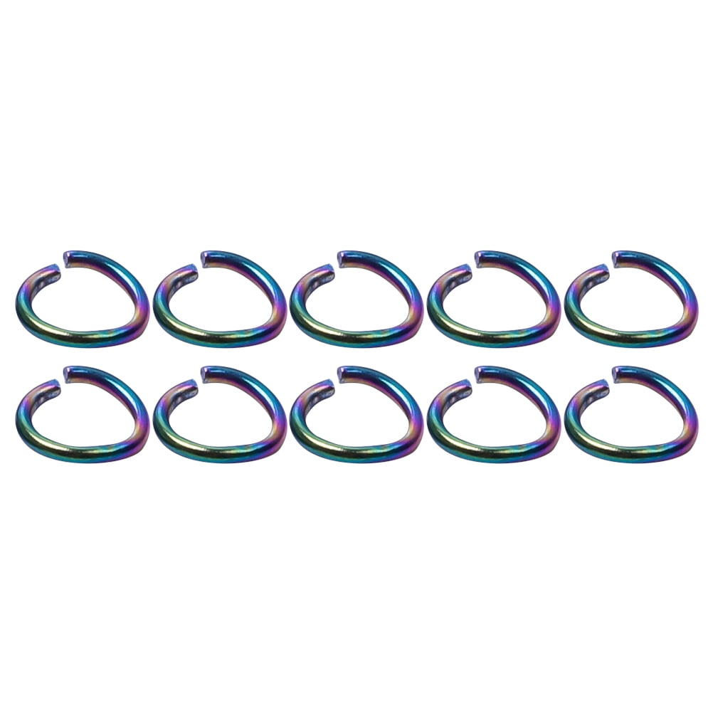 FELTECHELECTR 100Pcs Multi-Colored O-Shaped Stainless Steel Jump Rings ...