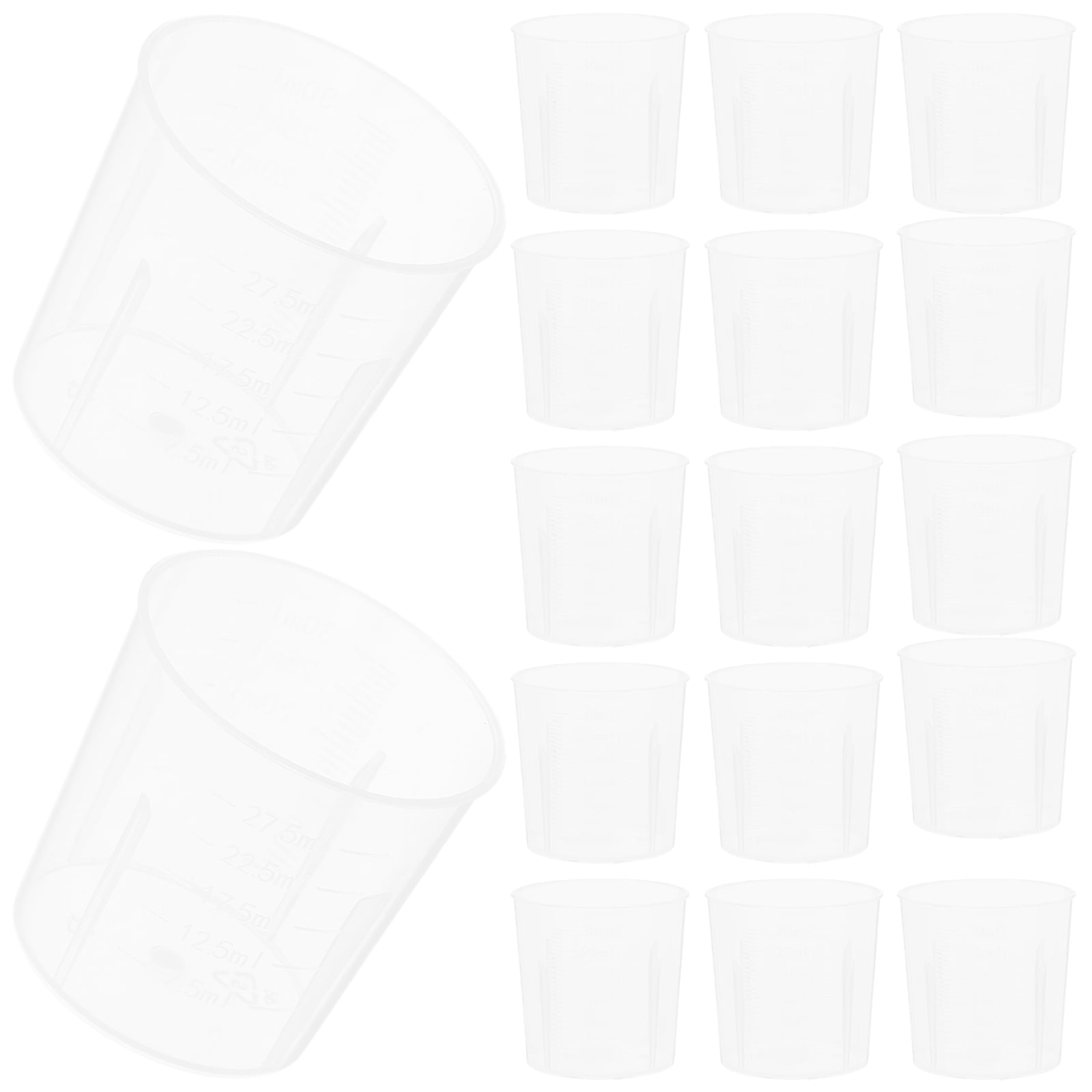 FELTECHELECTR 100pcs Mini Mixing Cups Clear Plastic Cup Measurement for ...