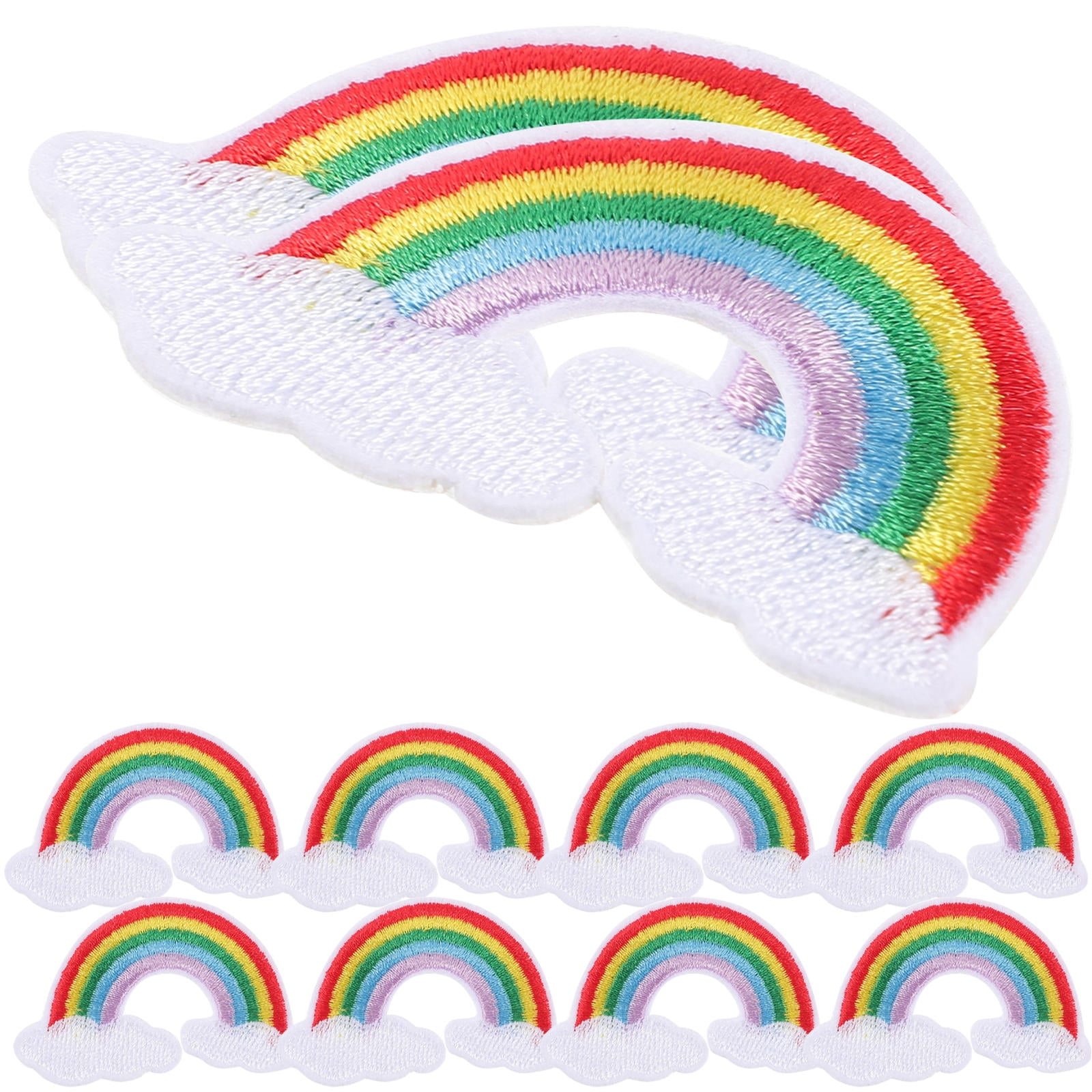 FELTECHELECTR Cute Applique Patches Decorative Patches Rainbow ...