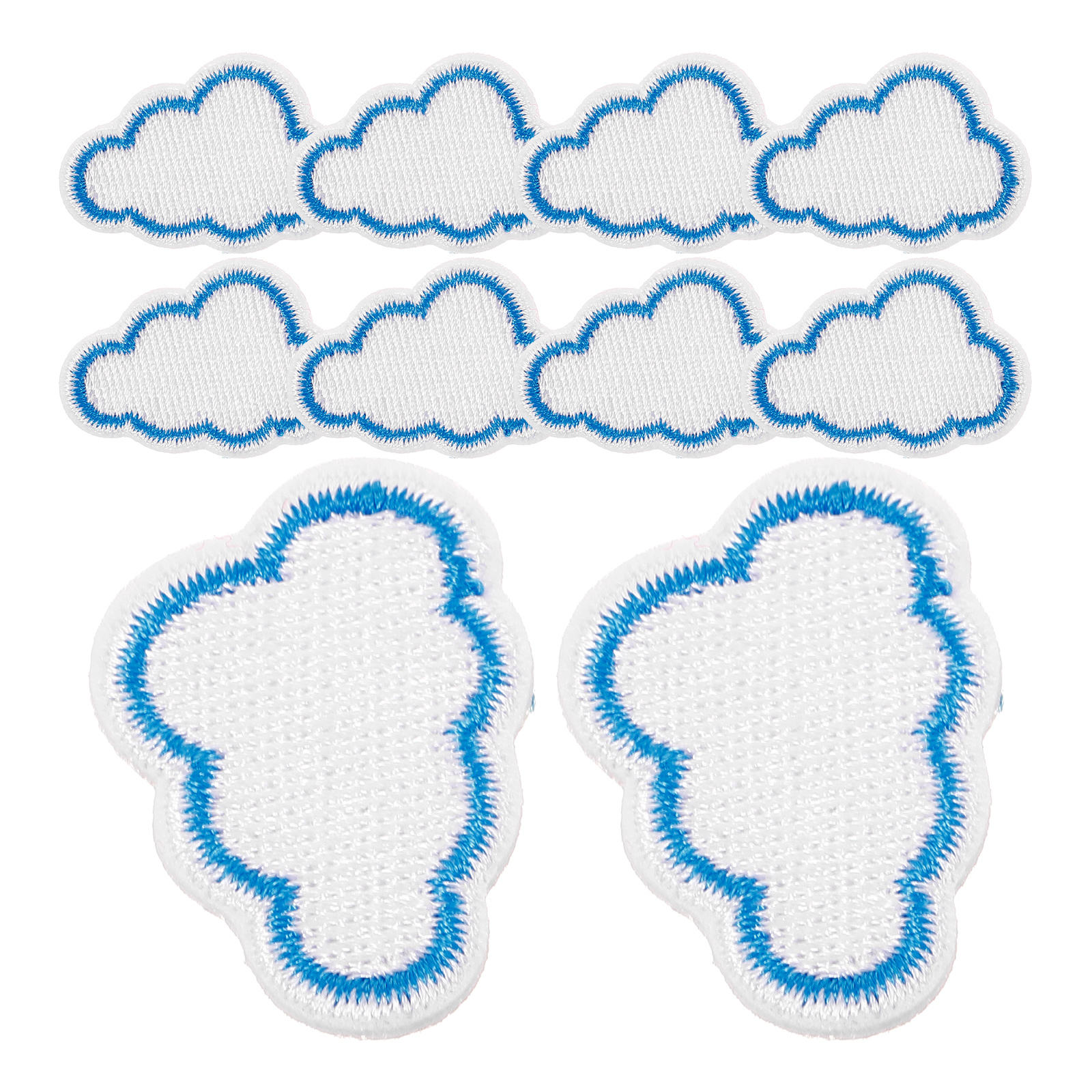 FELTECHELECTR 10Pcs Cloud Shaped Patches for Clothing and Bags Multi ...