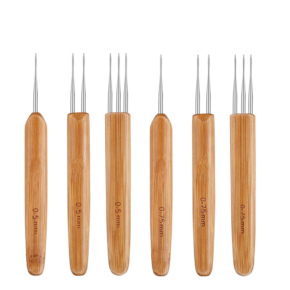FELTECHELECTR 10Pcs Crochet Needles Dreadlock Crochet Needle Carbonized ...