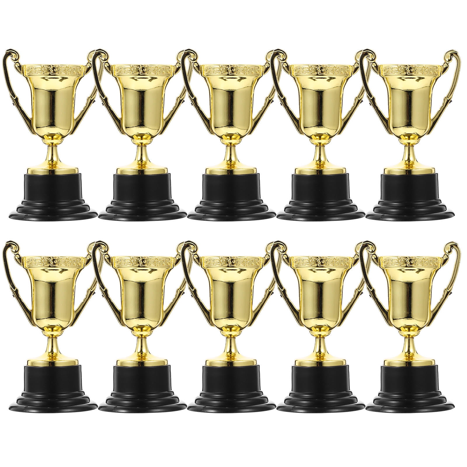 FELTECHELECTR 10Pcs Golden Plastic Trophy Cups for School Rewards and ...