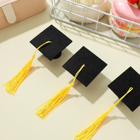 FELTECHELECTR 10Pcs Graduation Cap for Decorating in Mini Trencher Cap ...