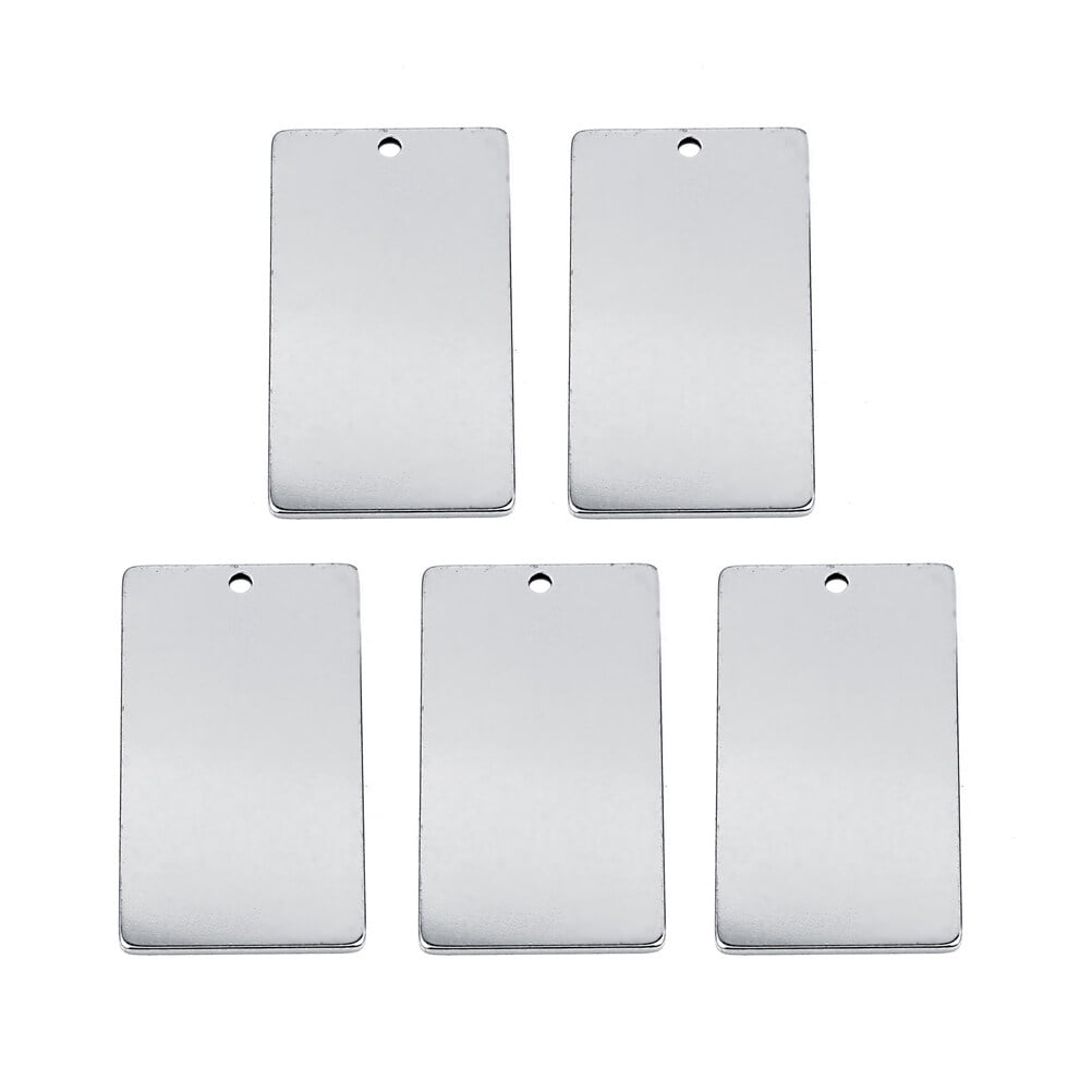 FELTECHELECTR 10Pcs Jewelry Making Pendants Silver Metal Tags for ...