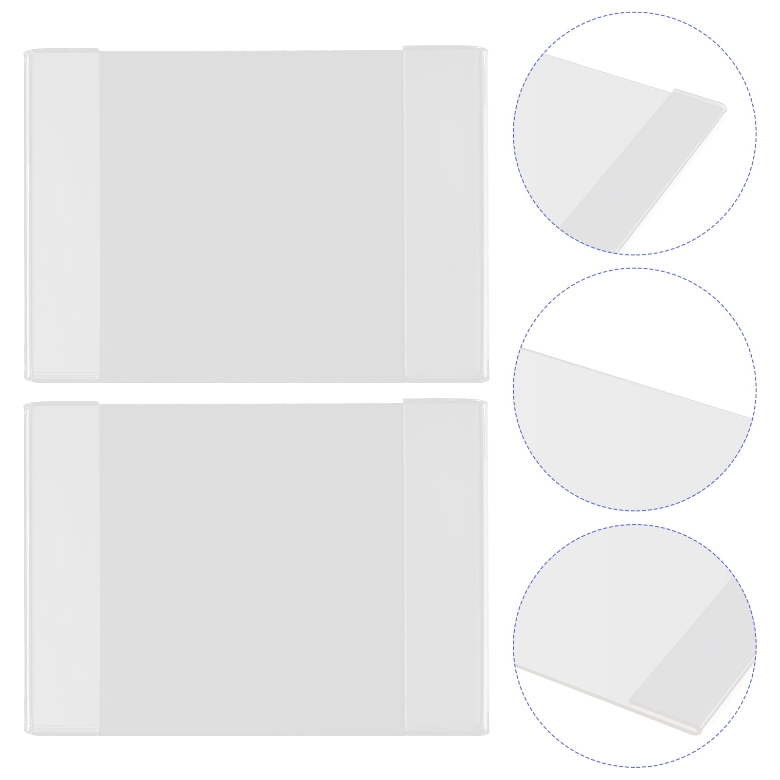 FELTECHELECTR Plastic Shelf Tags Clear Price Tag Holders Acrylic 10Pcs ...