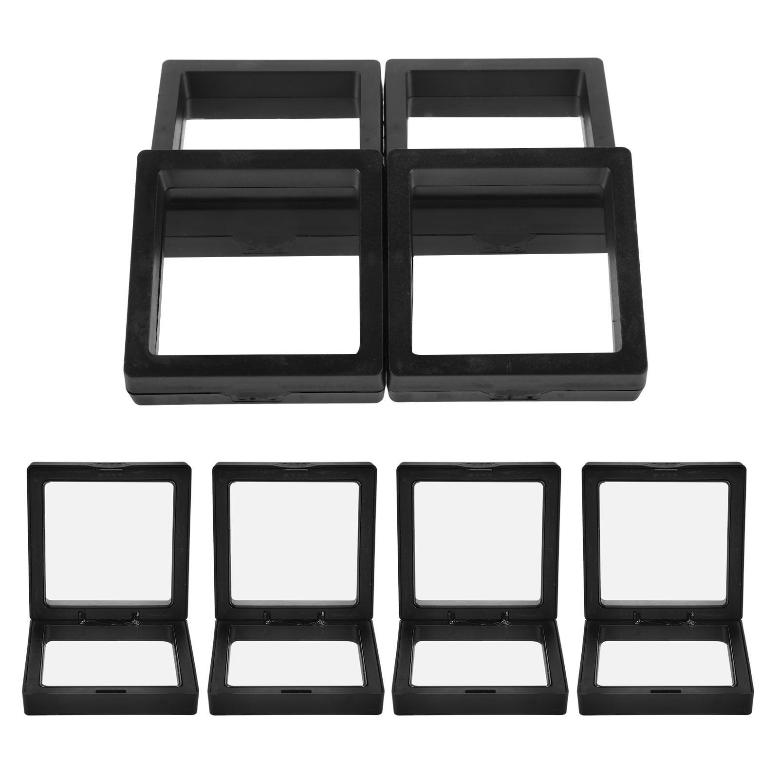 FELTECHELECTR 10Pcs Plastic Jewelry Display Box with Floating Design ...