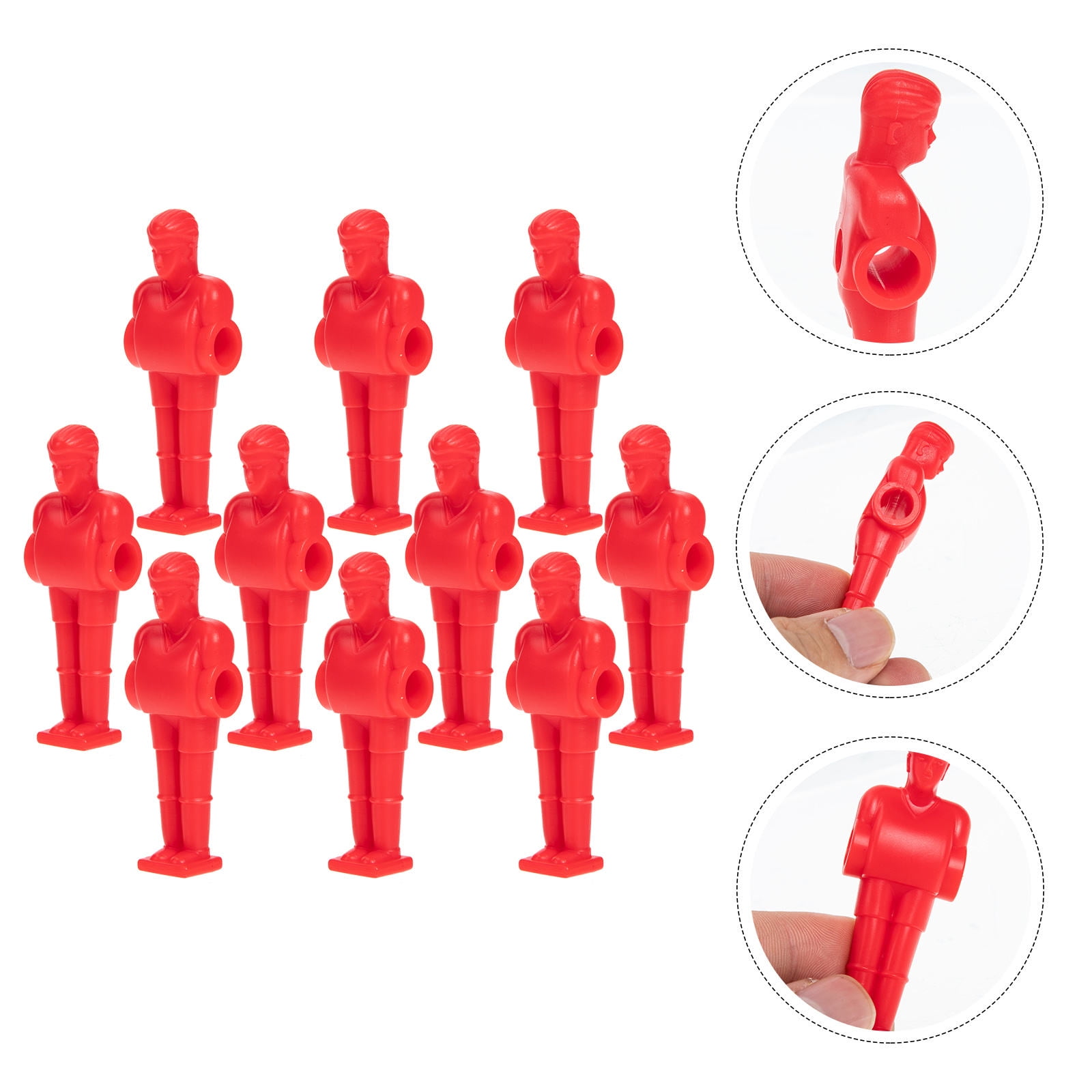FELTECHELECTR 10Pcs Red Human-Shaped Foosball Players Props for Table ...