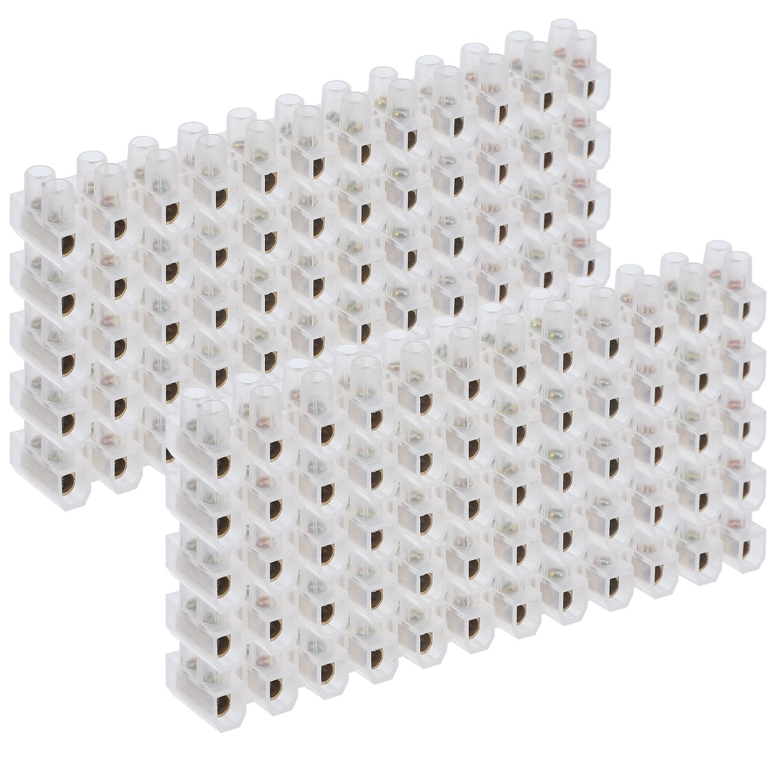 FELTECHELECTR 10Pcs White U Shaped Screw Terminal Block for Machinery ...