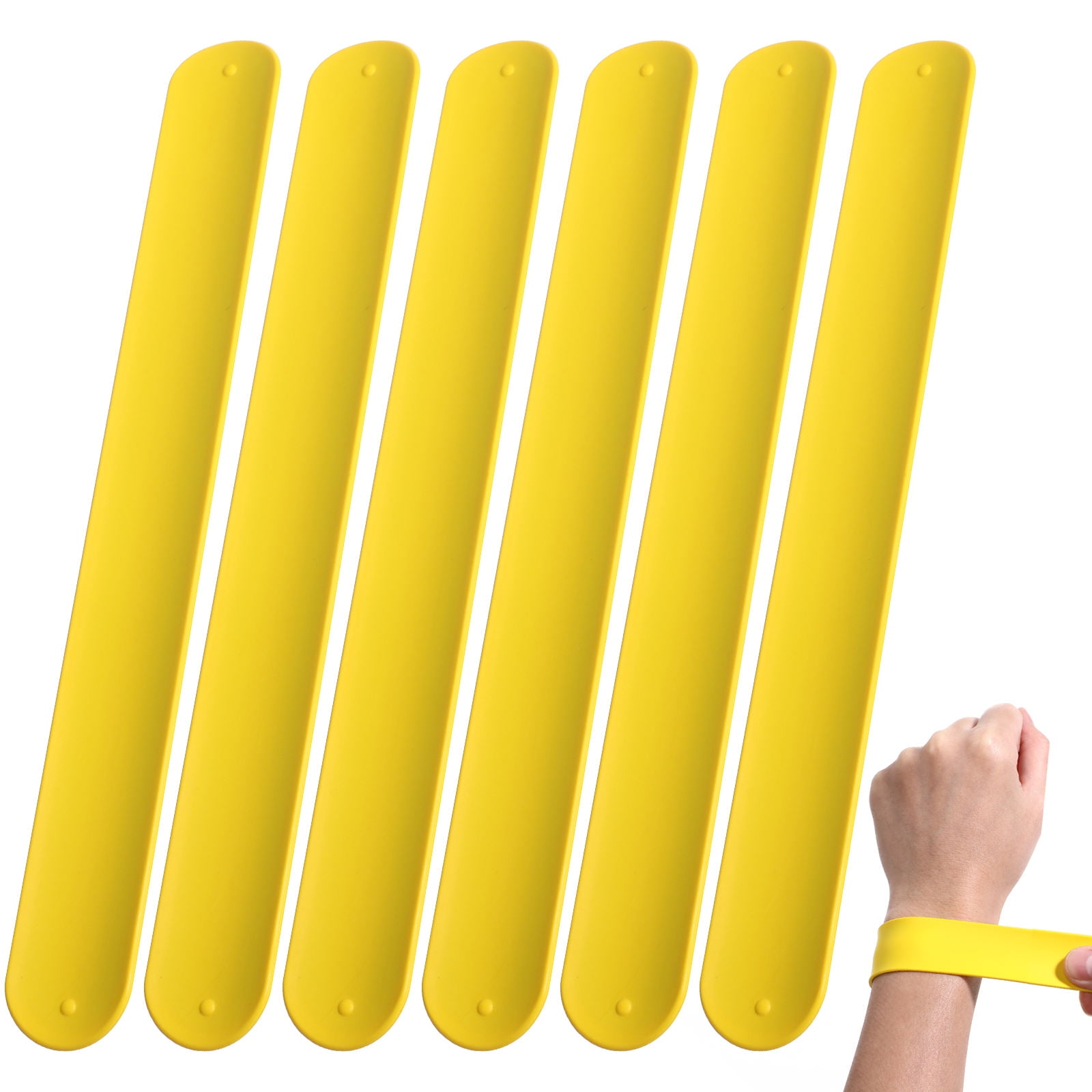 FELTECHELECTR 10Pcs Yellow Slap Stick Bracelets For Boys Other ...