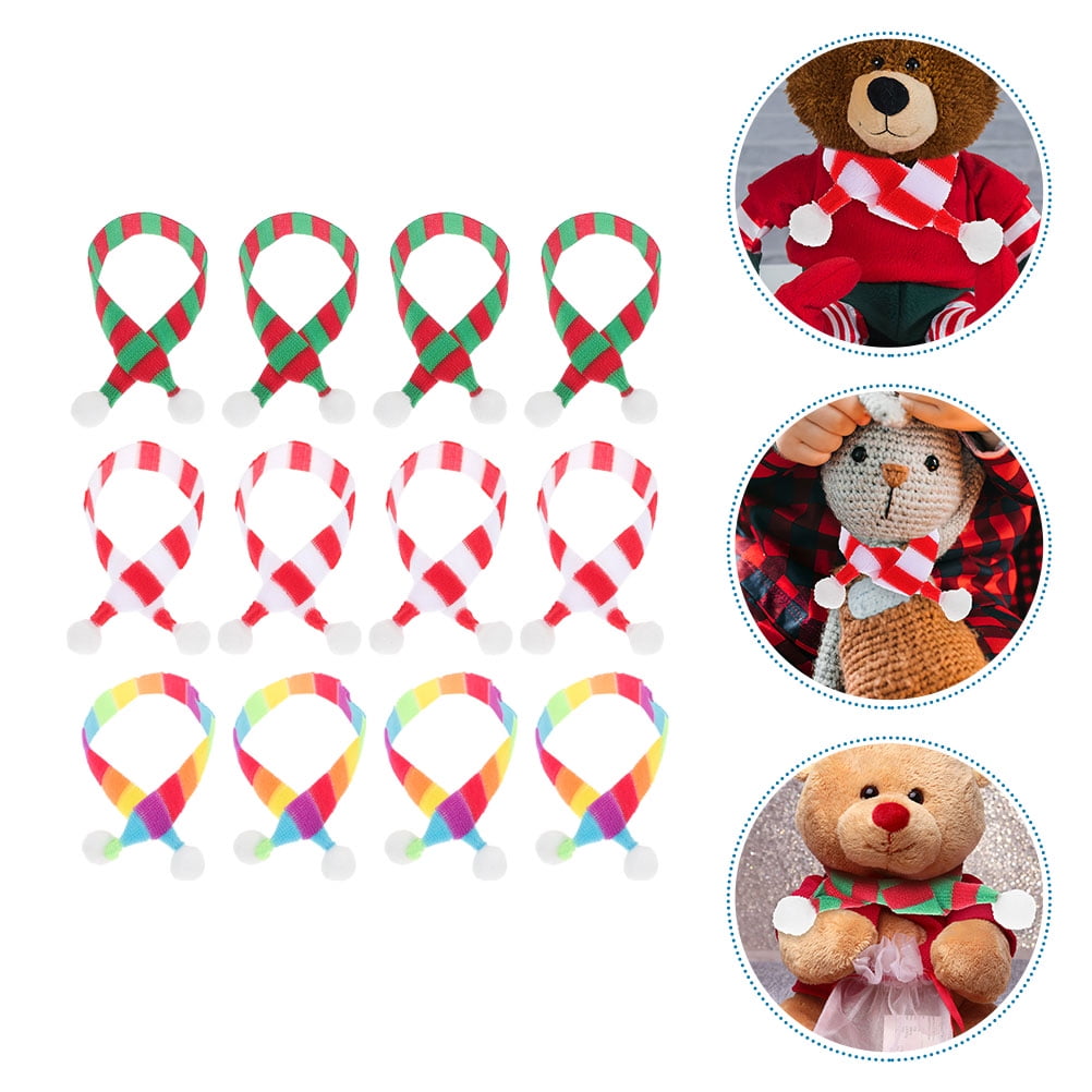 FELTECHELECTR 12Pcs Mini Size Mini Scarves Kawaii For Dolls And Wine ...