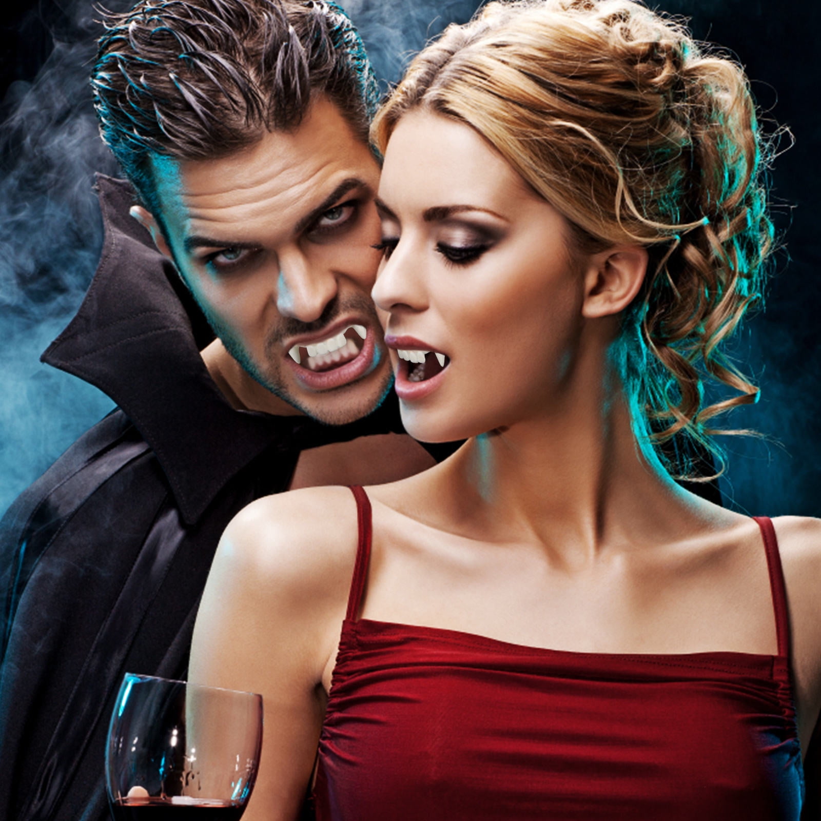 FELTECHELECTR 12Pcs Multi-colored PVC Vampire for Costume Enhancement ...