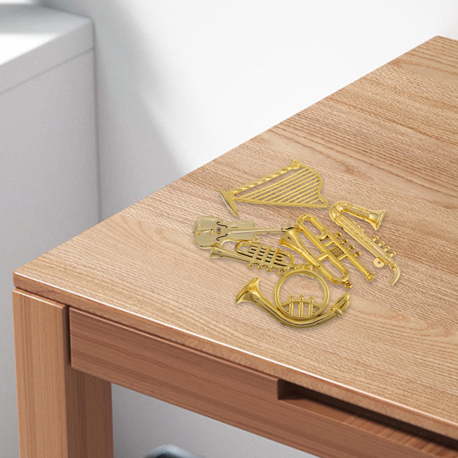 FELTECHELECTR Golden Plastic Musical Instrument 12Pcs Elegant Design ...