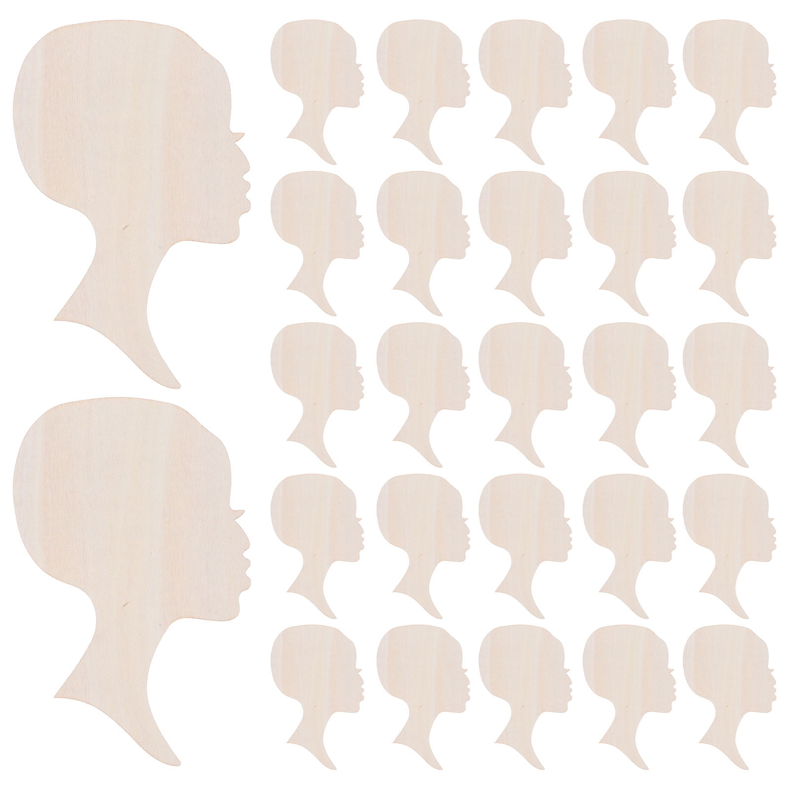 FELTECHELECTR 12pcs Head Cutouts African Woman Face Diy Craft Blanks ...