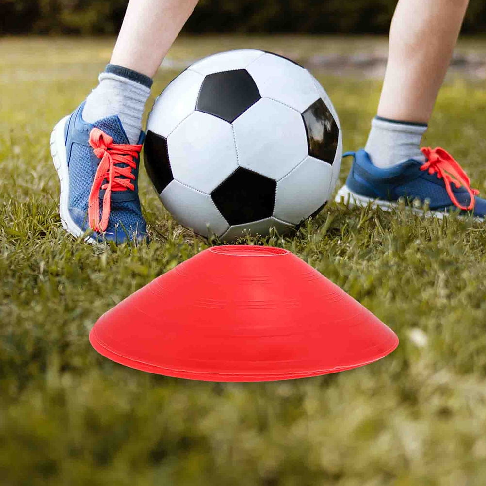 FELTECHELECTR 14Pcs Soccer Cones for Sports Training Red PE Portable ...