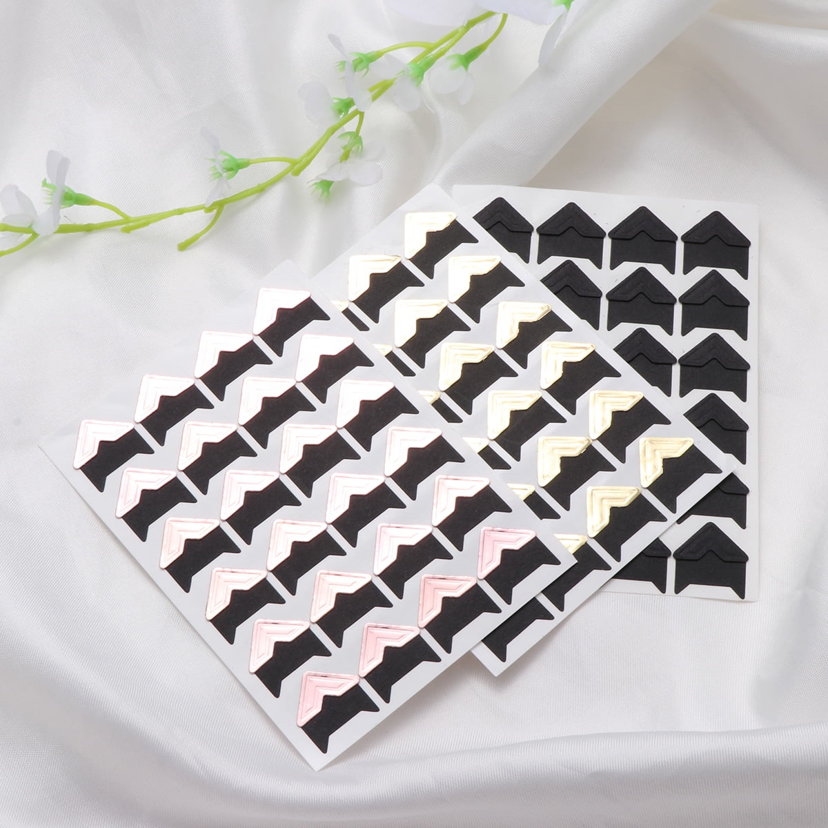 FELTECHELECTR 15 Sheets Photo Corners for Scrapbooking Picture Stick ...