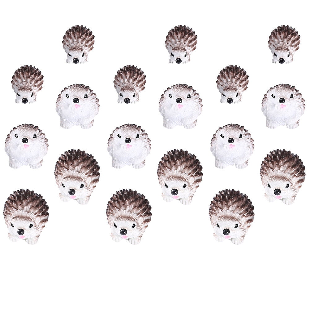 FELTECHELECTR 18Pcs Miniature Resin Hedgehogs Statues for Living Space ...