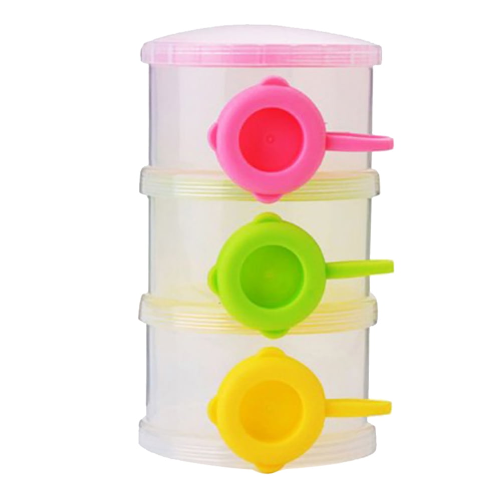 FELTECHELECTR 1Pack 3 Layers Milk Powder Dispenser Assorted Color for ...