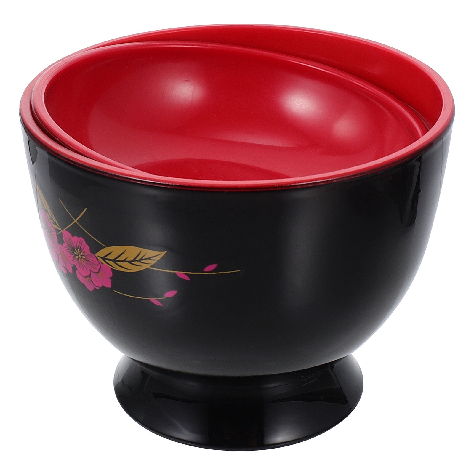 FELTECHELECTR 1Pack Black Plastic Dessert Bowl for Food Serving in ...