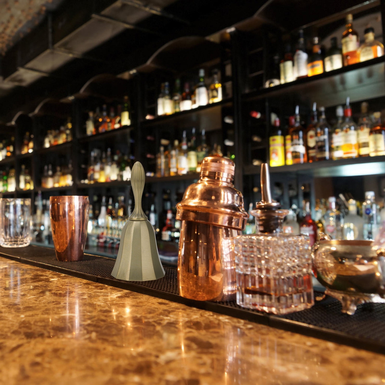 FELTECHELECTR 1Pack Call Bell Desk Bell in Golden for Home 4.6x4.6x10in ...