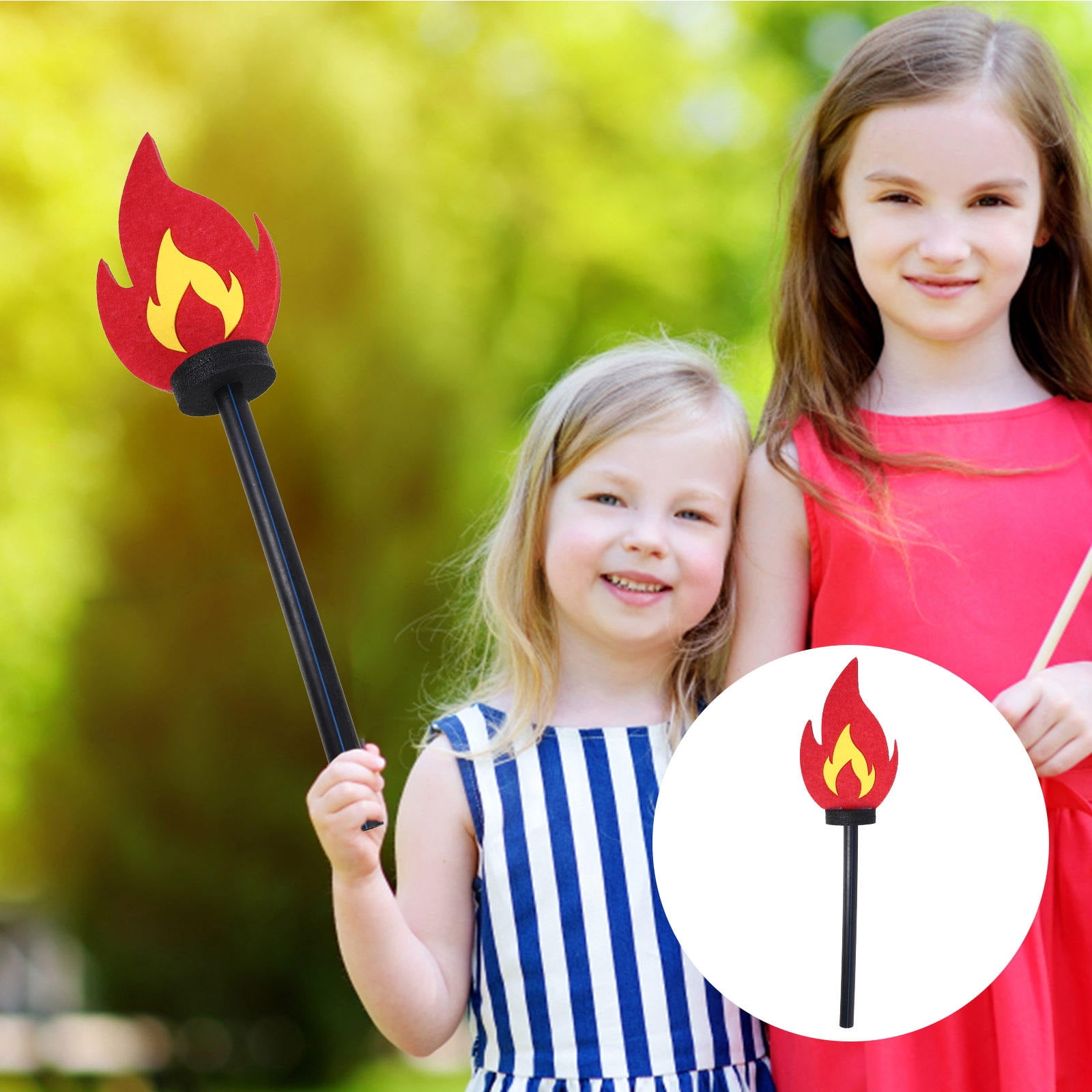 FELTECHELECTR 1Pack Inflatable Fake Fire Decoration Torch Toy For Kids ...