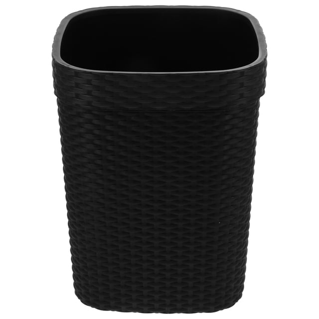 FELTECHELECTR Waste Basket Black Plastic 1Set 11.4X9.1X8.9In - Walmart ...