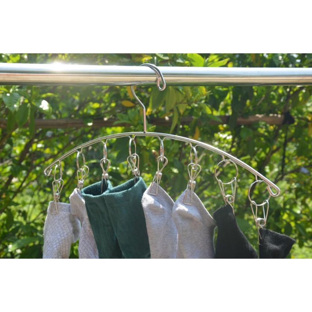 FELTECHELECTR 1Pack Laundry Drying Hanger Silver Rectangular with ...
