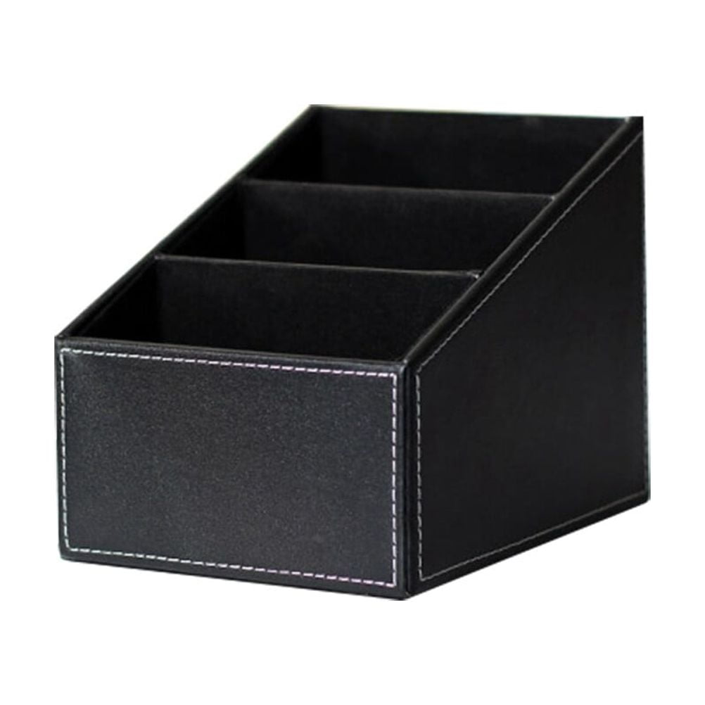 FELTECHELECTR 1Pack Modern Black Remote Control Holder Desk Storage Box ...