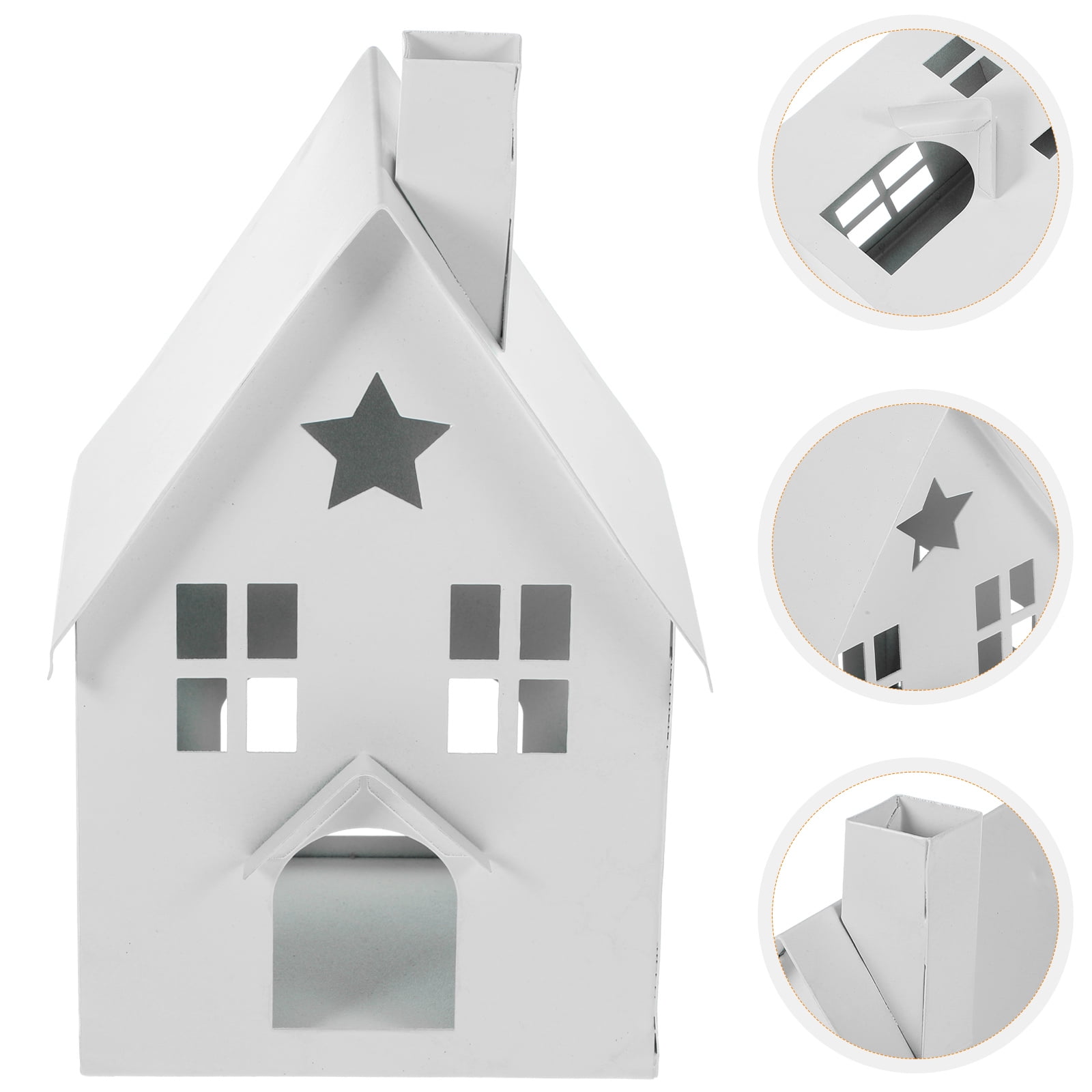 FELTECHELECTR 1Pack Modern Candle Holder White Iron Heat Resistant ...