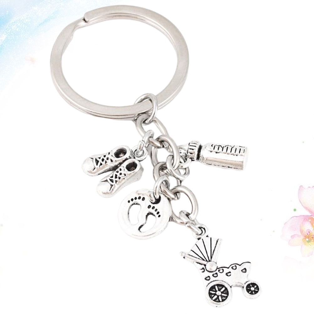 FELTECHELECTR 1Pc Footprint Shape Keychain New Mom Commemorative Design ...