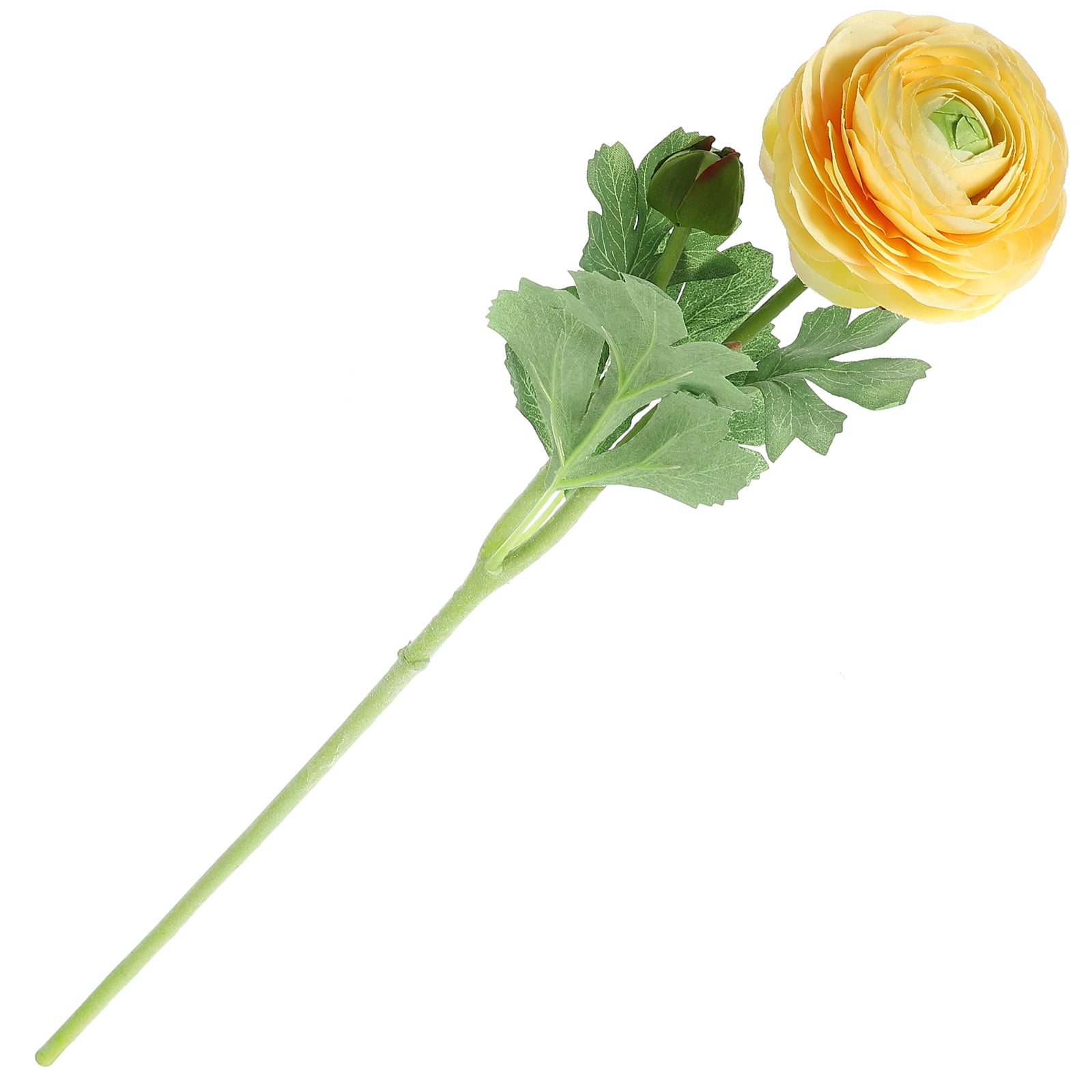 FELTECHELECTR 1Pcs Artificial Flower Faux Floral Stems Yellow Silk ...