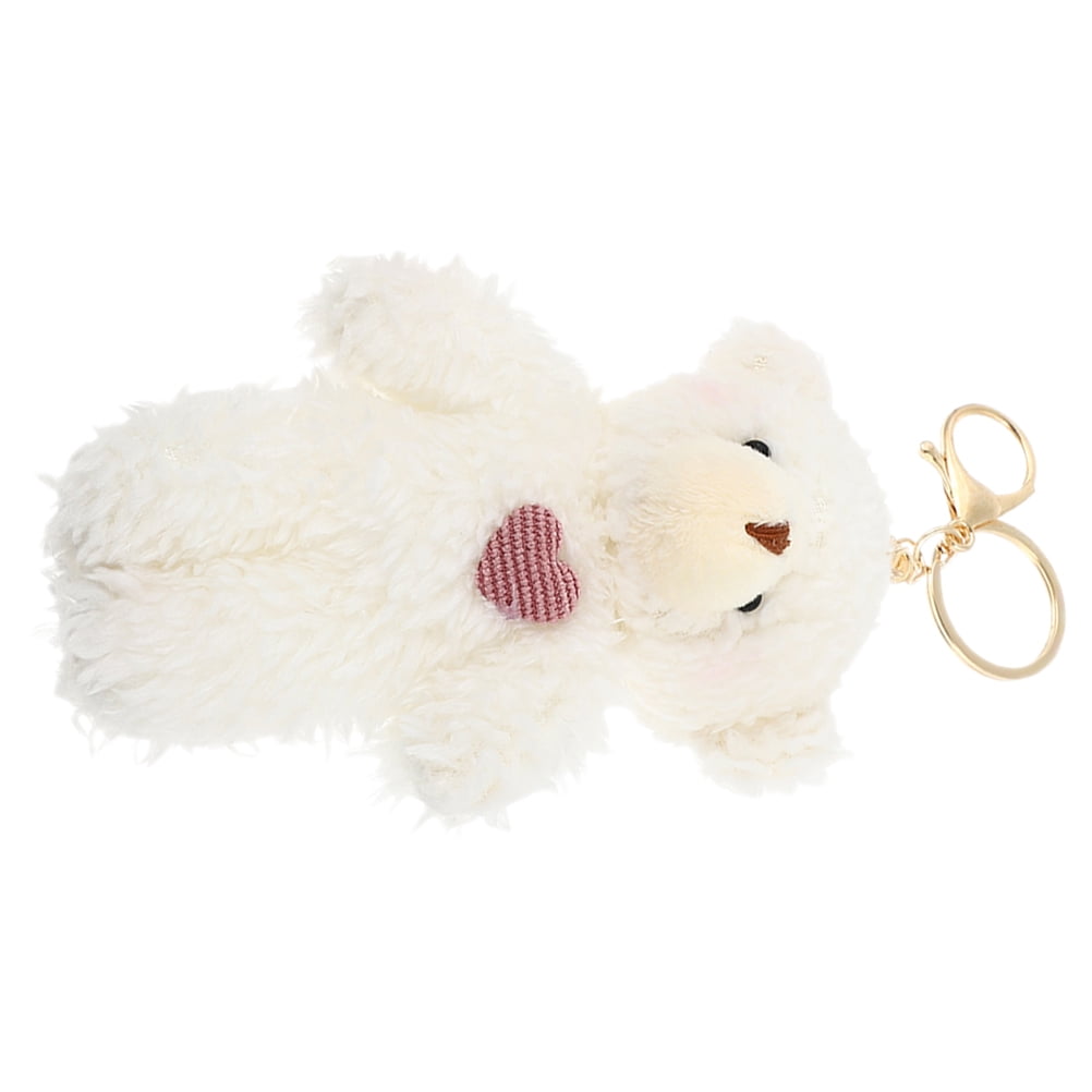 FELTECHELECTR 1Pcs Cute Bear Cartoon Keychain Stuffed Blush Bear ...